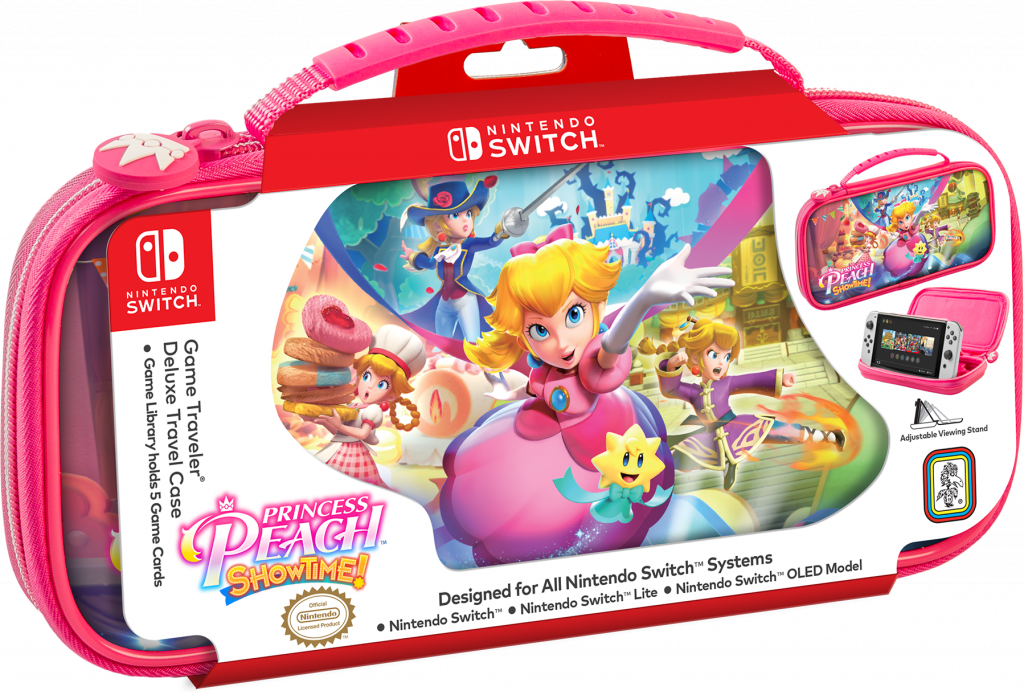 Nintendo Switch Deluxe Travel Case Princess Peach Showtime - Pelimies