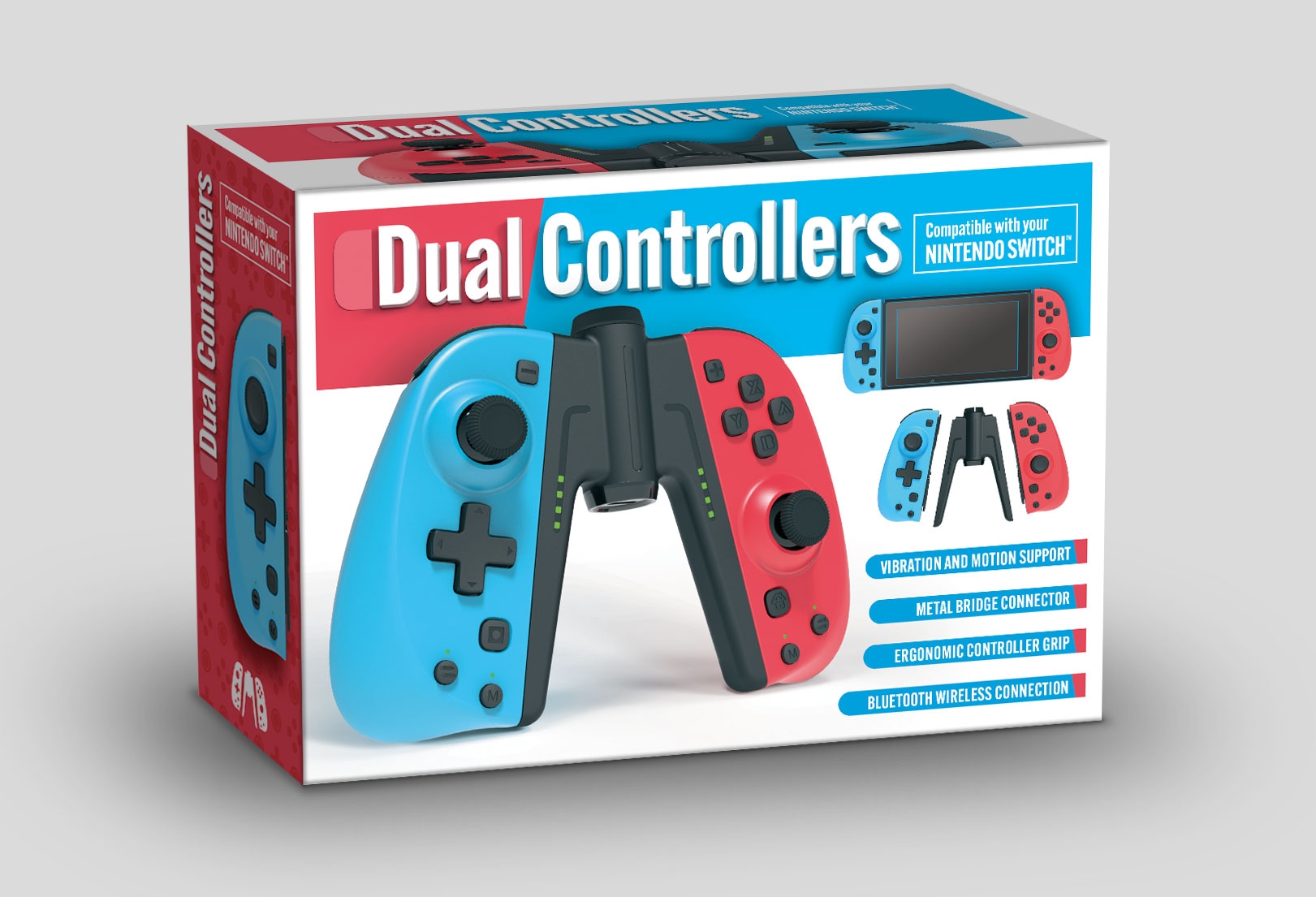 C25 Dual Controllers Blue-Red (Switch) - Pelimies