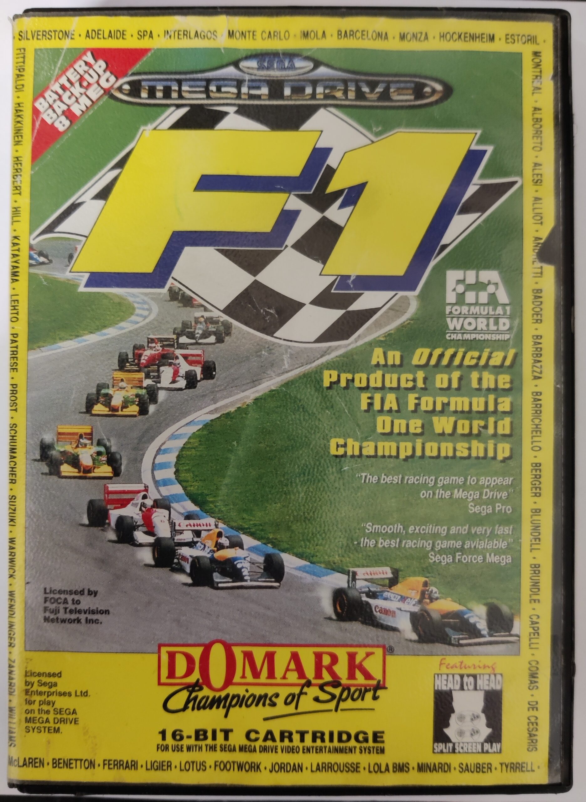 F1 (Mega Drive) Boxed - Pelimies