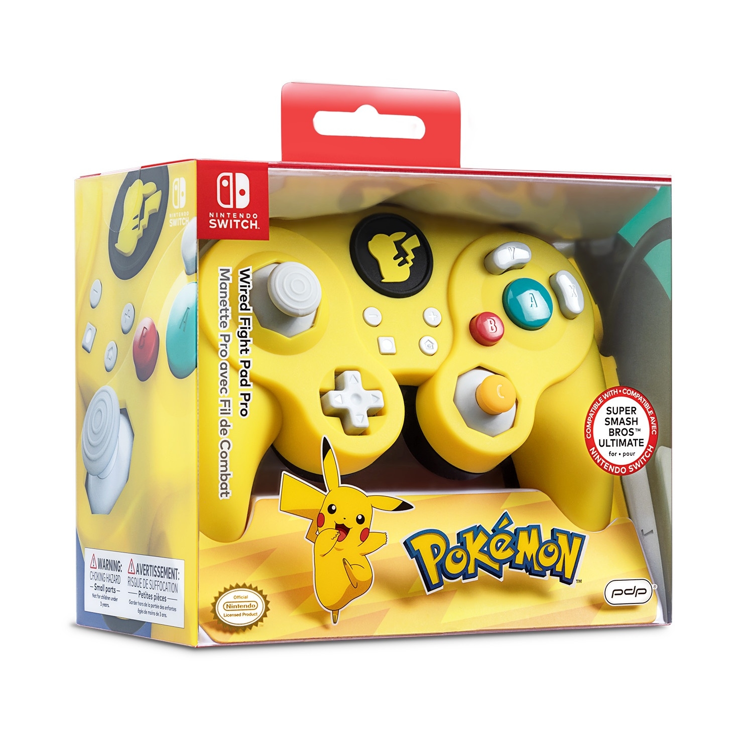 Switch Smash Pad Pro Pikachu wired Controller - Pelimies