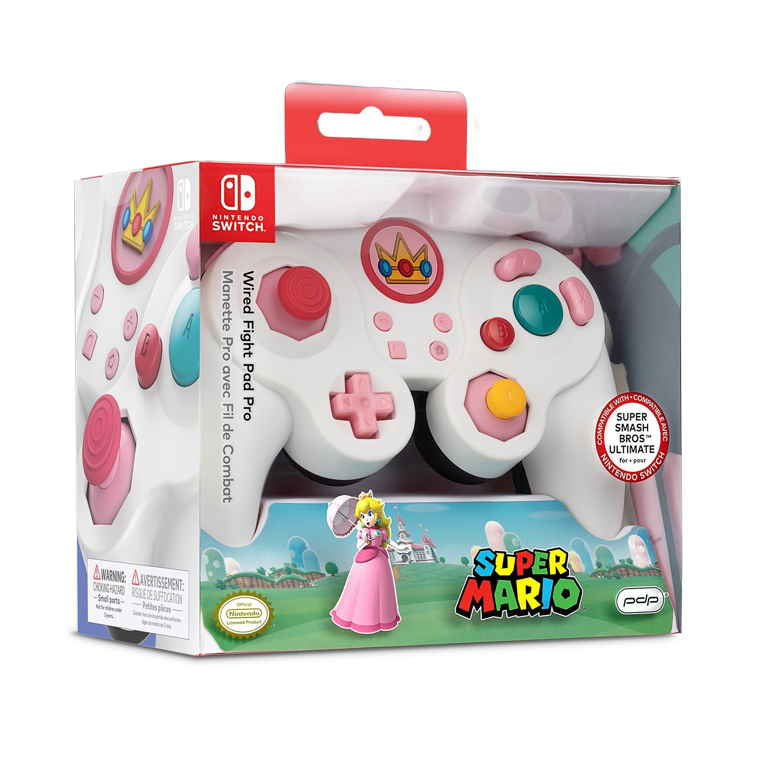 Switch Smash Pad Pro Peach wired Controller - Pelimies