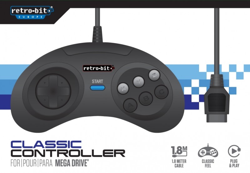 Retro-bit Classic Controller for Mega Drive - Pelimies
